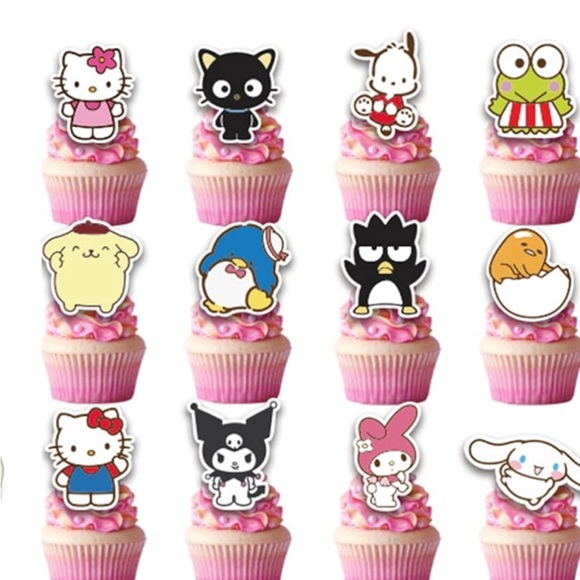Sanrio | Party Supplies | Sanrio Character Cupcake Toppers Hello Kitty ...